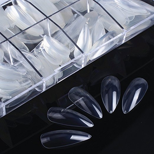 CLEAR FULL COVER GEL TIP® Pointed/Stiletto (Extra Long Length) – the ...